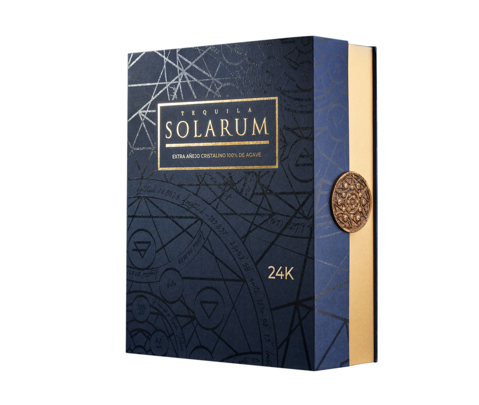 Kit Tequila Solarum Extra Añejo Cristalino 24K + Tequila Solarum Blanc ...